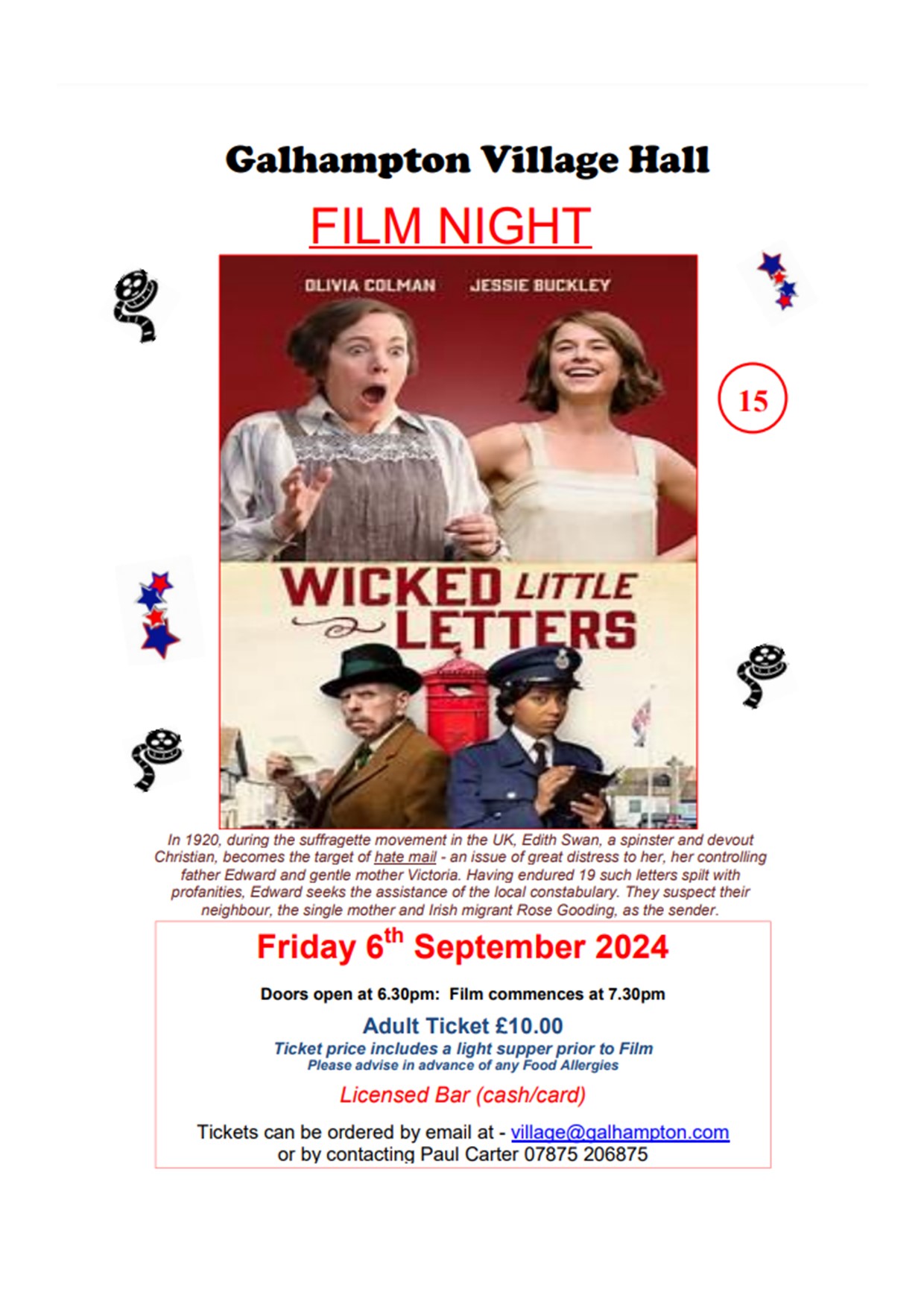 Film Night – ‘Wicked Little Letters’ – Friday 6th September 2024 ...